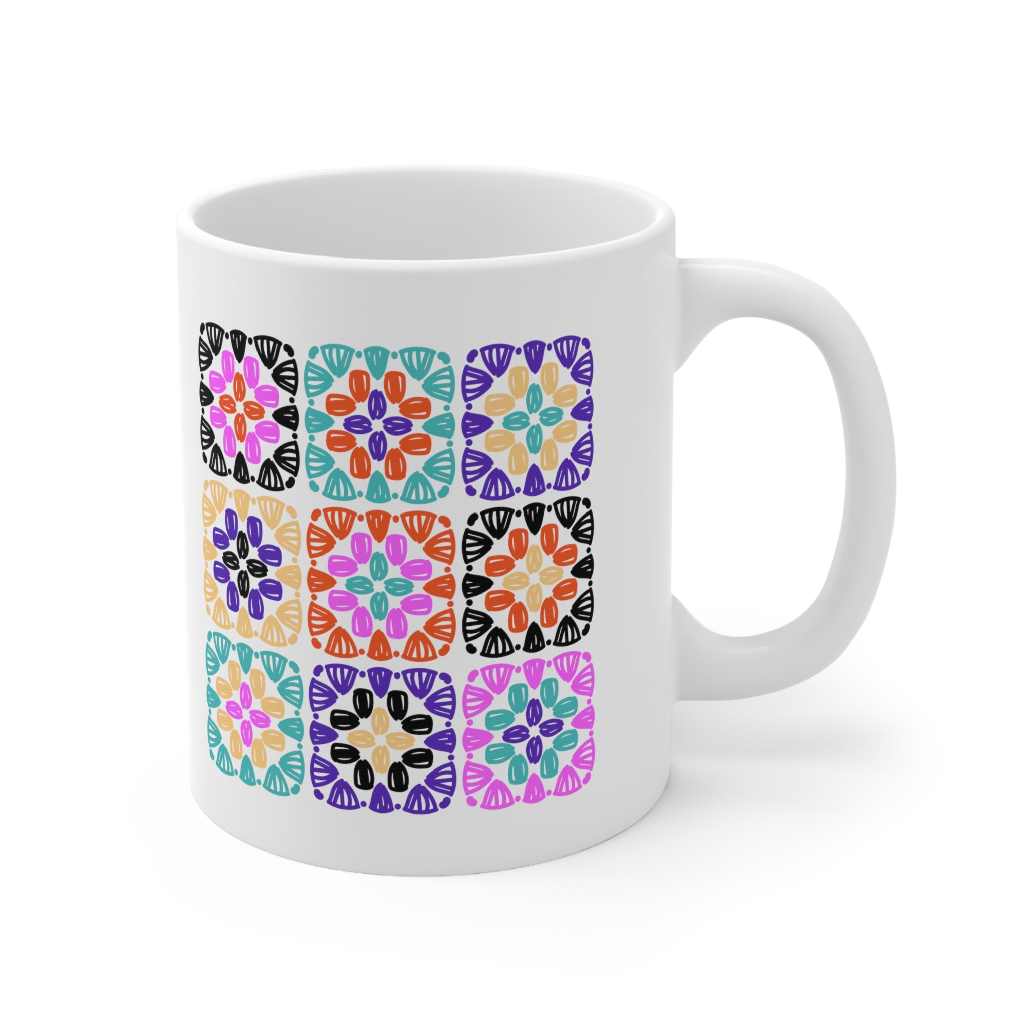 Granny Square Mug, Coffee Cup, Funny Coffee Cup, Crochet Gift, Mother ...