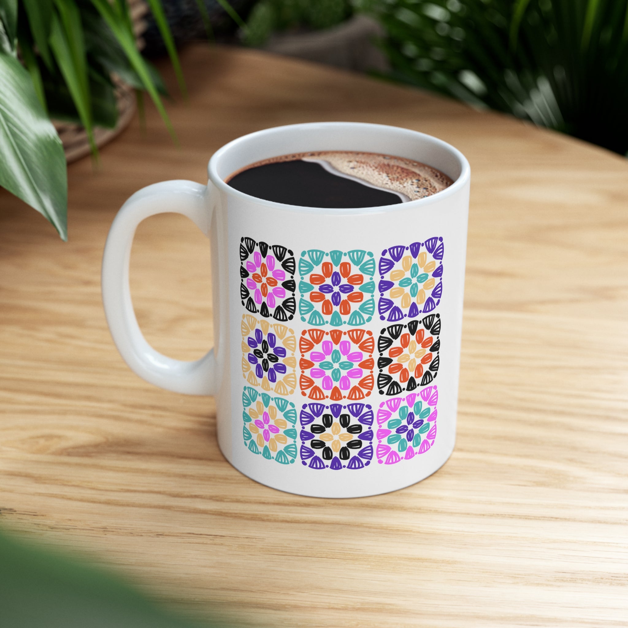 Granny Square Mug, Coffee Cup, Funny Coffee Cup, Crochet Gift, Mother ...